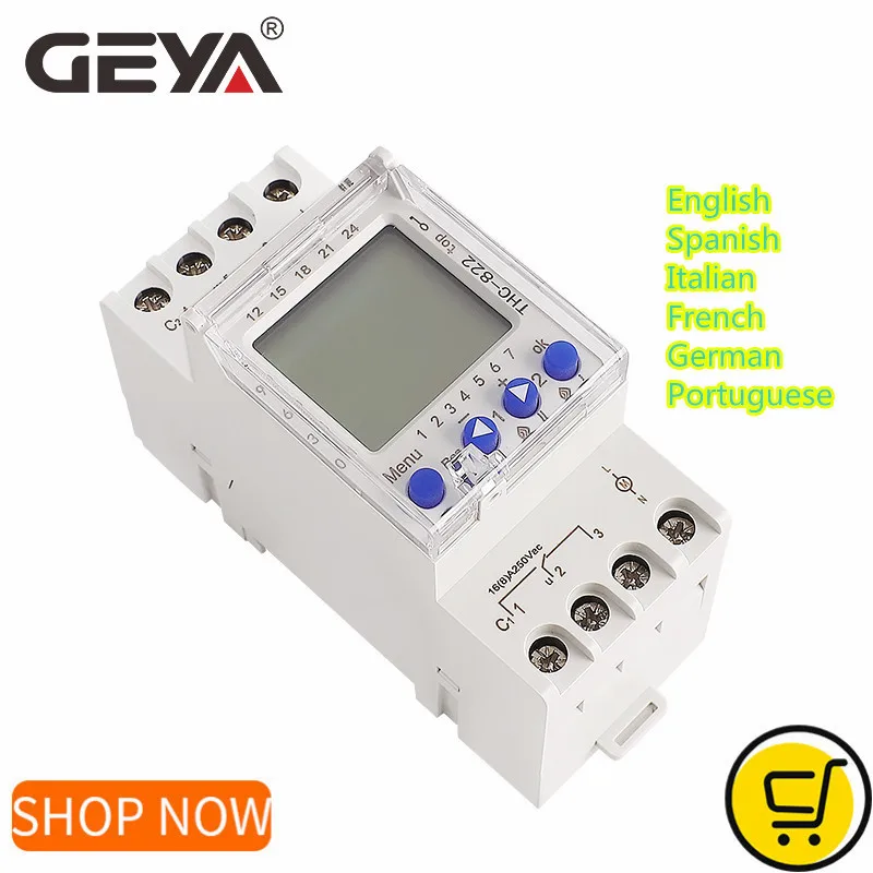 GEYA THC 822 Conversational Programmable Timer 2Channel Changeover ...