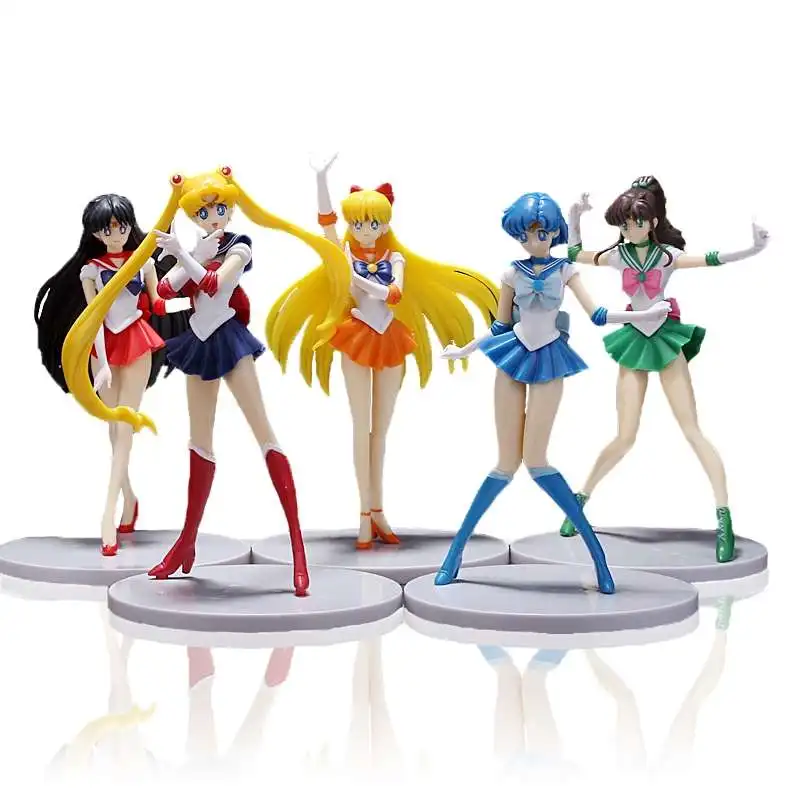 5Pcs-Sailor-Moon-Action-Figures-18cm-Tsukino-Usagi-Hino-Rei-Mizuno-Ami ...