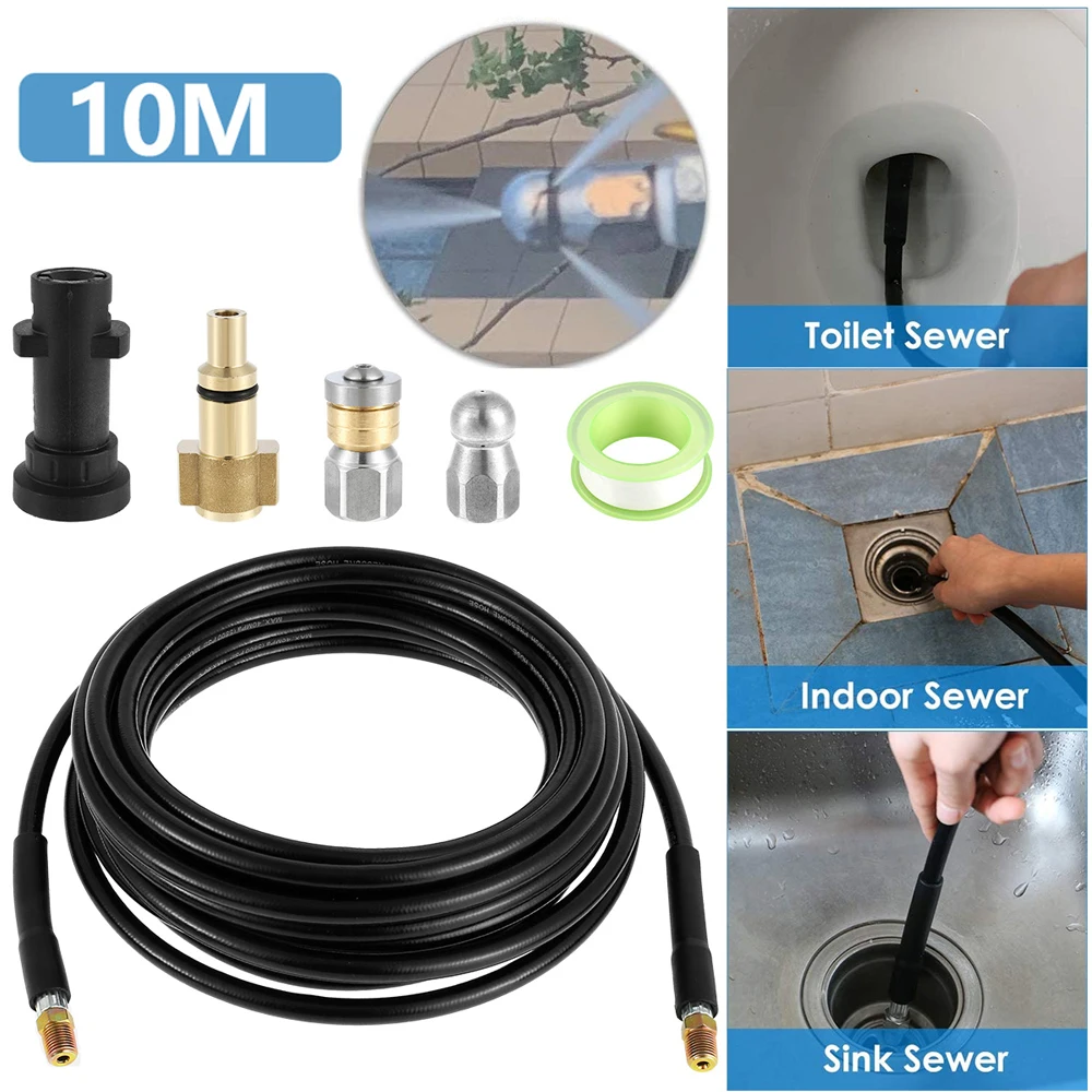 10M-Sewer-Drain-Pipe-Hose-Cleaning-Set-High-Pressure-Drain-Pipe-Jetter ...