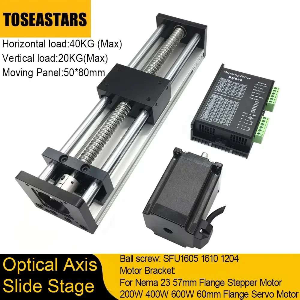 XYZ-Axis-Linear-Rail-Guide-Slide-Stage-50mm-Width-BallScrew-SFU1204 ...