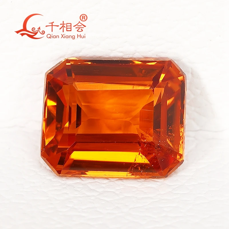 1-01ct-emerald-shape-Natural-Florencite-Vivid-Orange-color-Fanta-Garnet ...