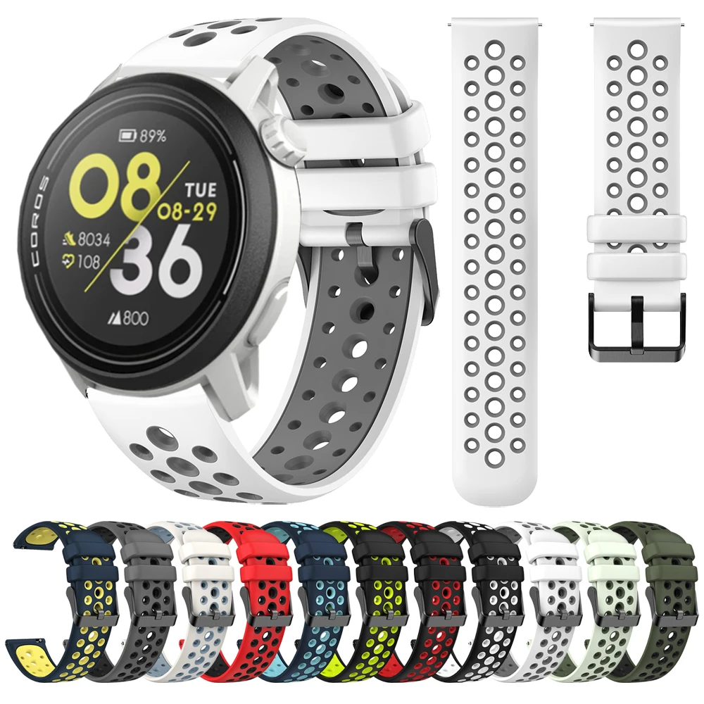 22mm-Soft-Breathable-Silicone-Strap-For-COROS-PACE-3-Sports-Watch-Band ...