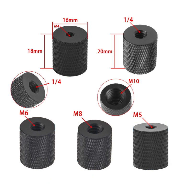 2x-1-4-Inch-to-M4-M5-M6-M8-M10-Threaded-Screw-Nut-Converter-Mount ...