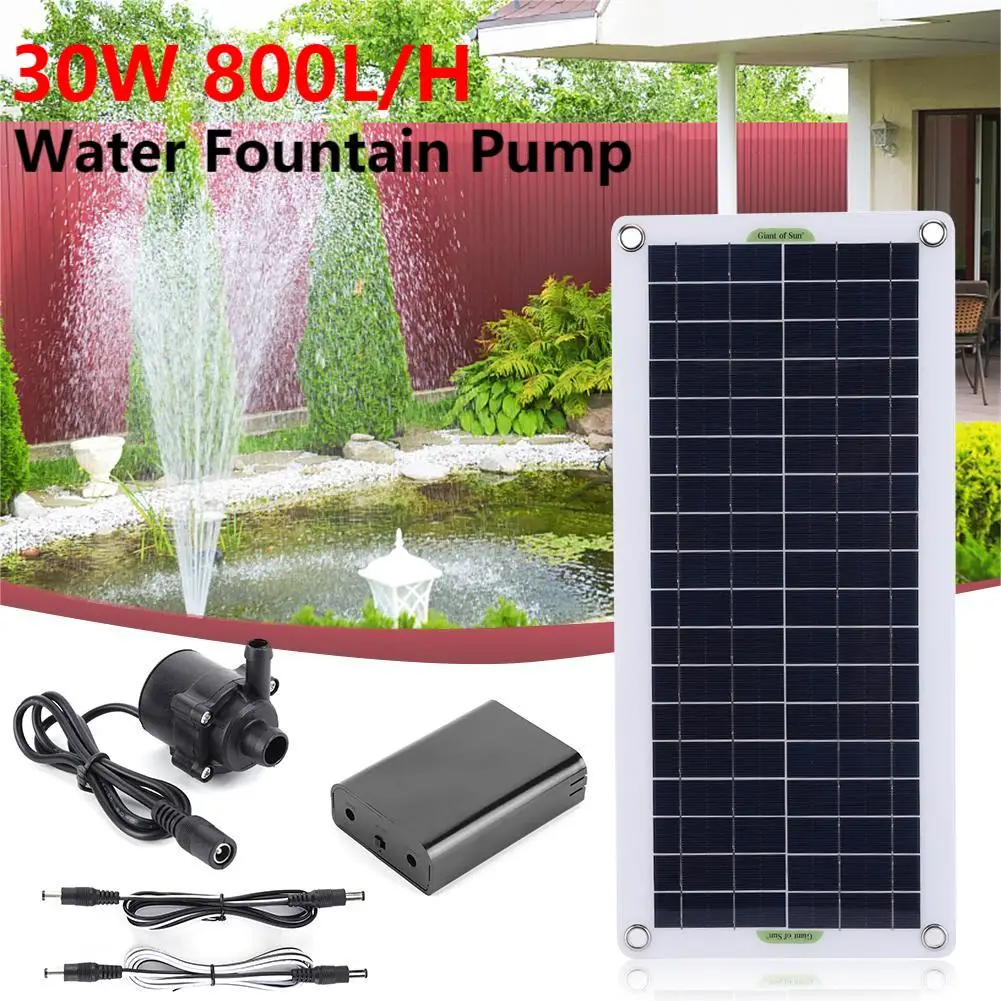 50W-800L-H-Brushless-Solar-Power-Water-Pump-Kit-Ultra-quiet-Submersible ...