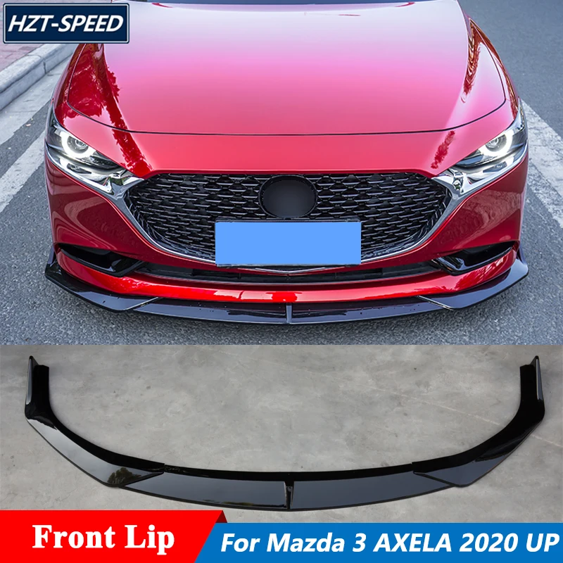 3pcs ABS Material Black Carbon Color Front Bumper Spoiler Splitter Lip ...