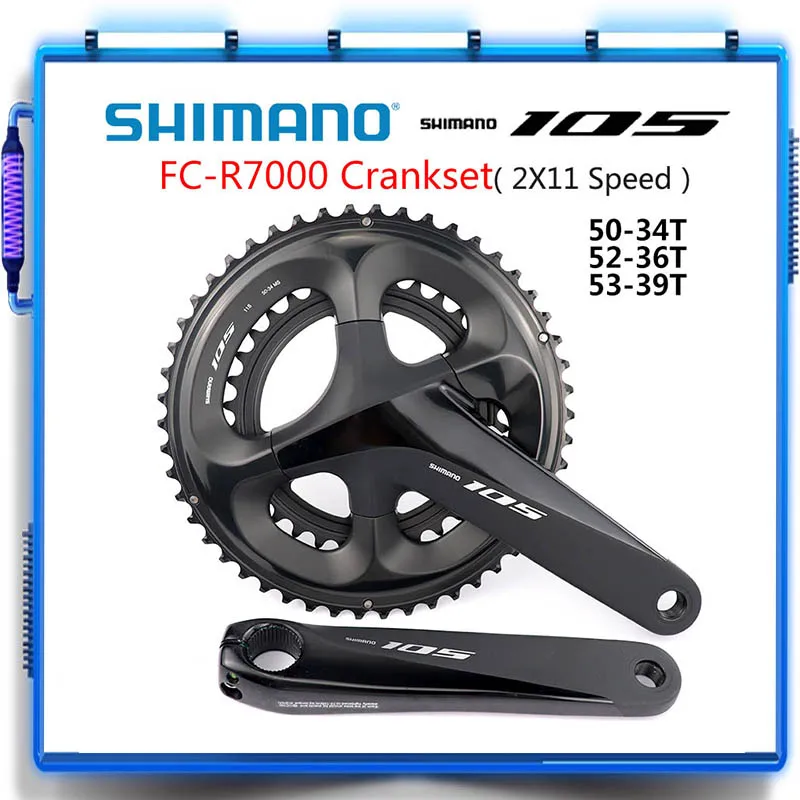SHIMANO-105-HOLLOWTECH-II-FC-R7000-Road-Bike-Crankset-2x11-Speed-R7000 ...