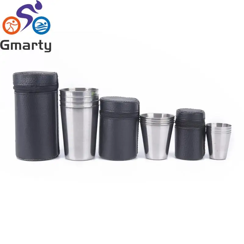Outdoor-Camping-Cup-Tableware-30ml-70ml-170ml-Travel-Cups-Set-Stainless ...