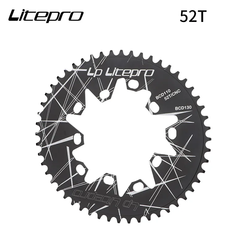 LP Litepro Oval Chainring 130 110 BCD Folding Bike Super Light Chain ...