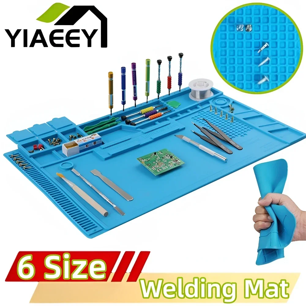 Welding-Mat-Heat-Insulation-Working-Pad-Silicone-Soldering-Mat ...