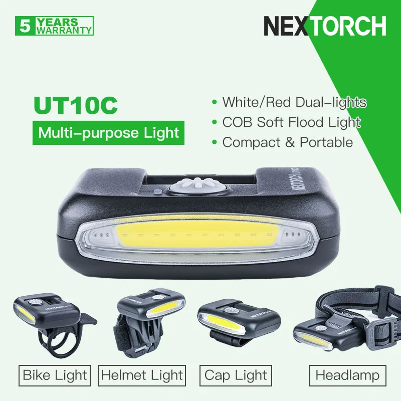 Nextorch-luz multiusos recargable UT10C/UT10, uso para faro/bicicleta ...