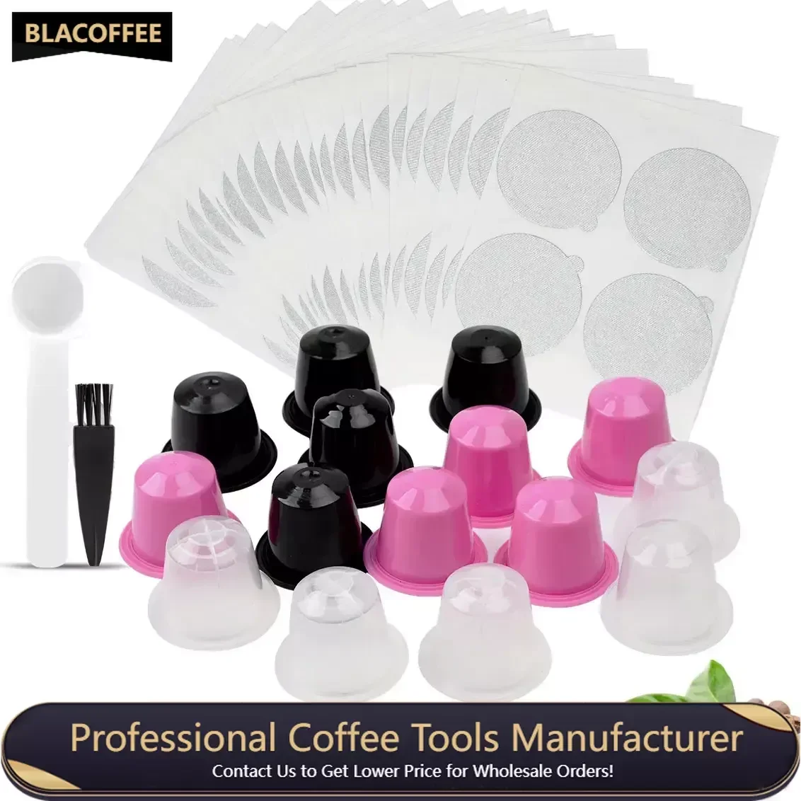 100pcs-Disposable-Coffee-Plastic-Nespresso-Pod-Empty-Capsule-Compatible ...