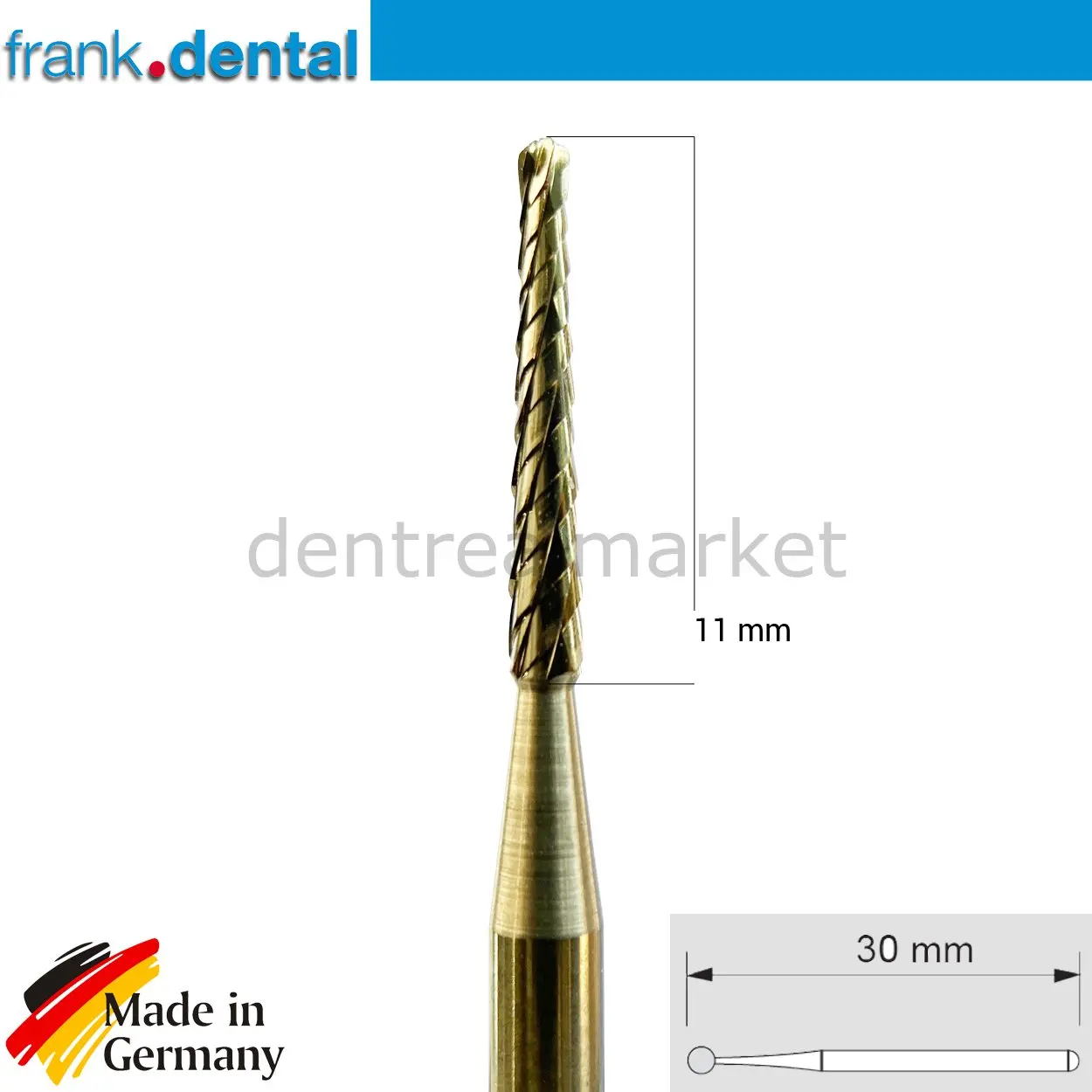 Frank-Dental-Titanium-Coated-Carbide-Lindeman-Surgery-Burs-Dental-Bone ...