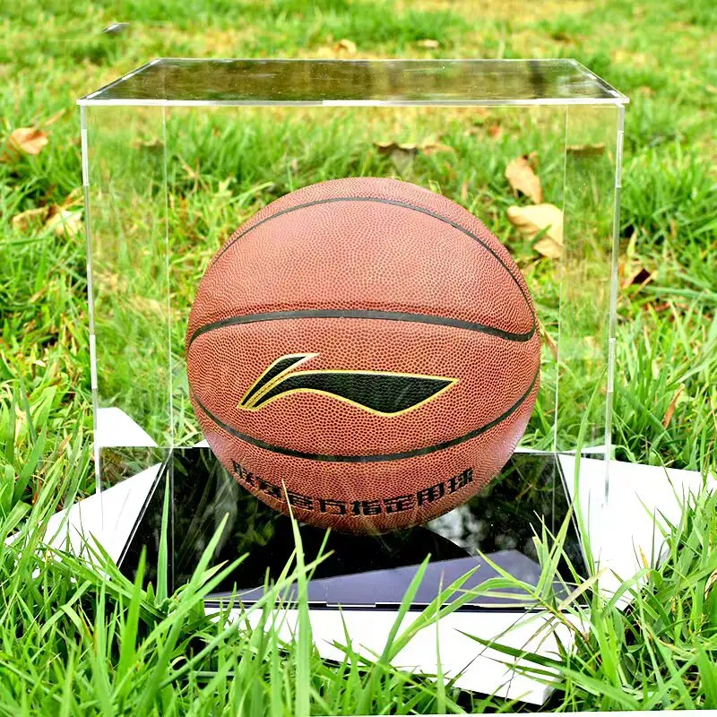 1 acrylic assembly display box, football and basketball display ...