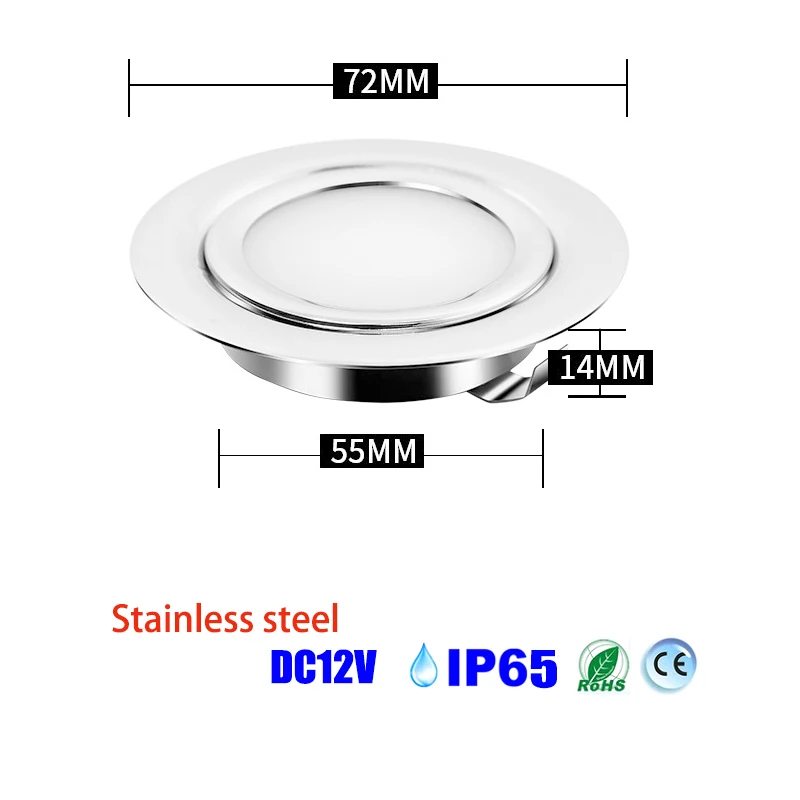 Slim 14mm Mini Spotlight LED 3W 5W Bulb Downlight 12V 24V DIY Lighting ...