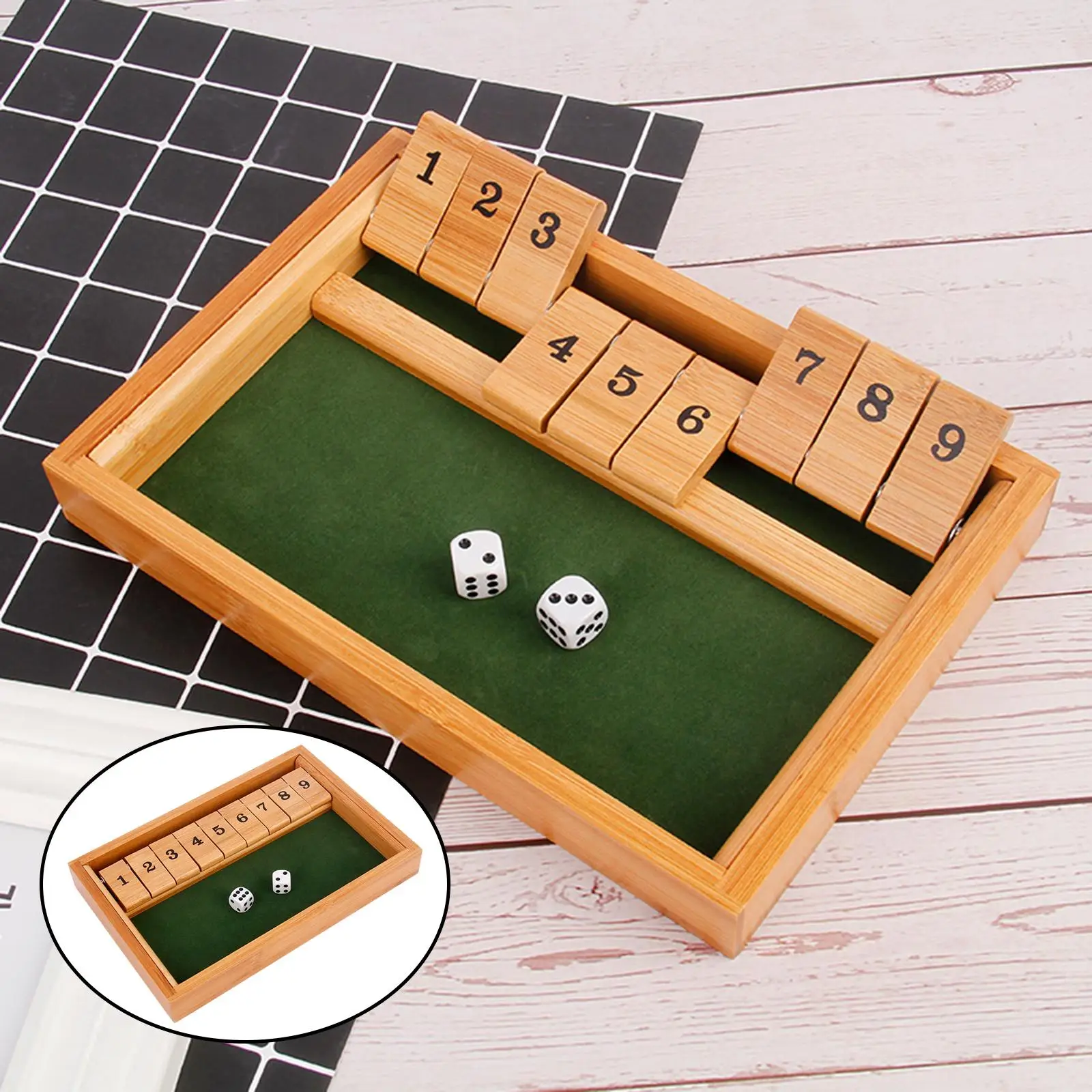 Shut-the-Box-Wooden-Close-The-Box-Game-Family-Traditional-Classic-Toy ...