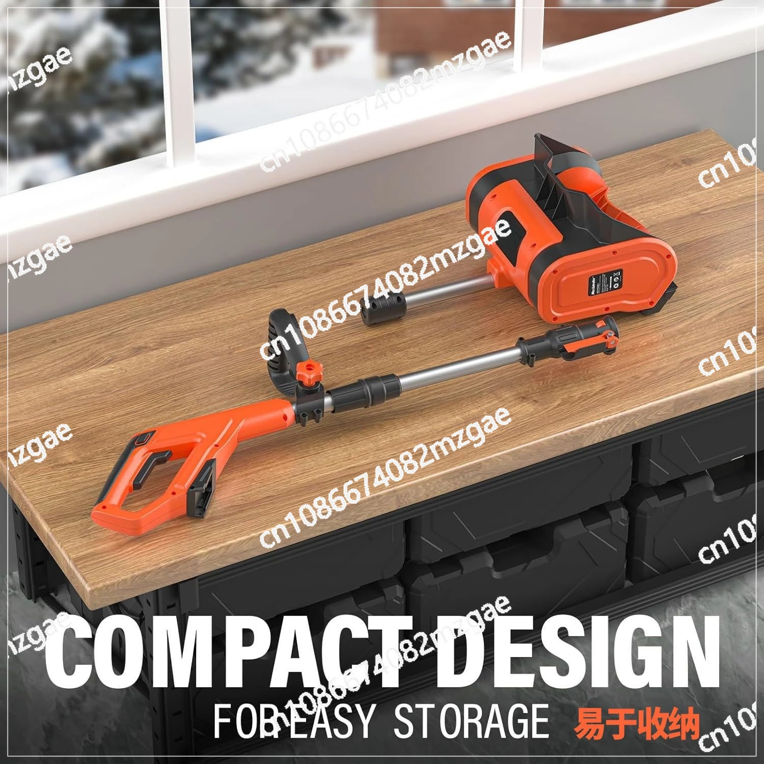Electric hand push snow thrower small school road household snow ...
