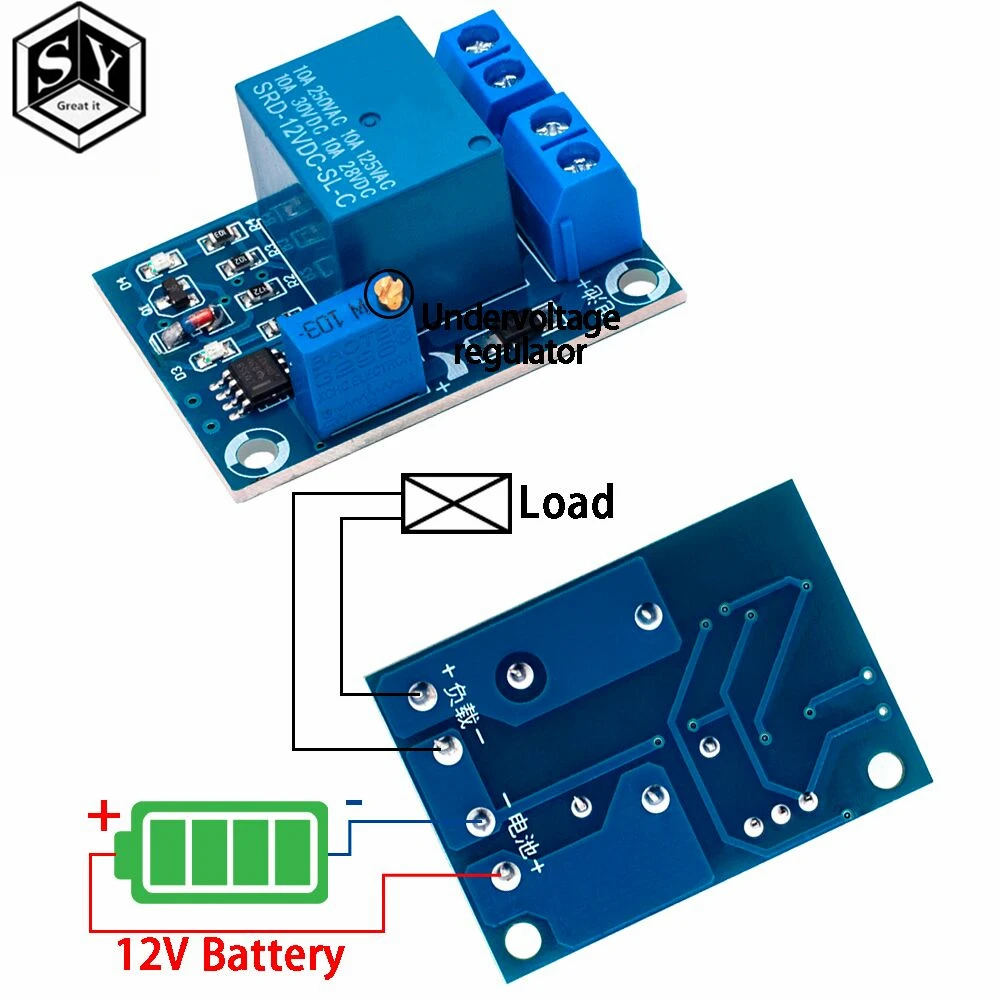 DC 12V Battery Undervoltage Low Voltage Cut off Automatic Switch ...