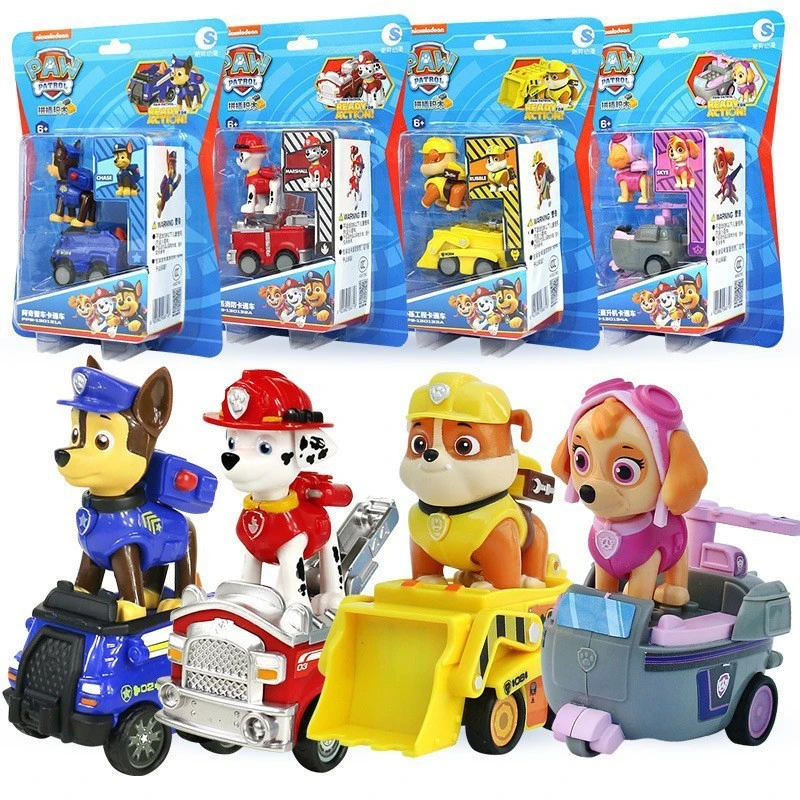 2022 Genuine Paw Patrol 4-6cm Ryder Mashall Chase cartoon Model car ...