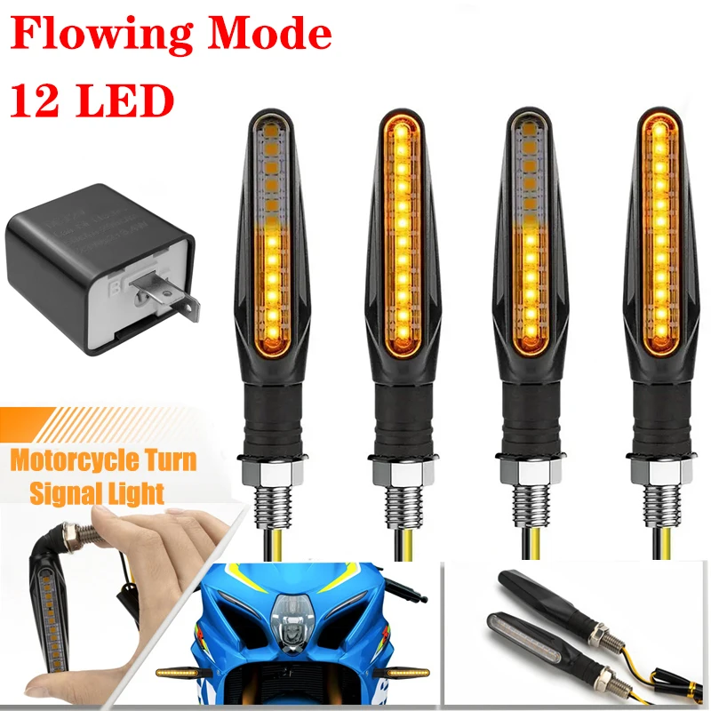 Motorcycle-LED-Turn-Signals-Light-Amber-Flasher-Flowing-Water ...