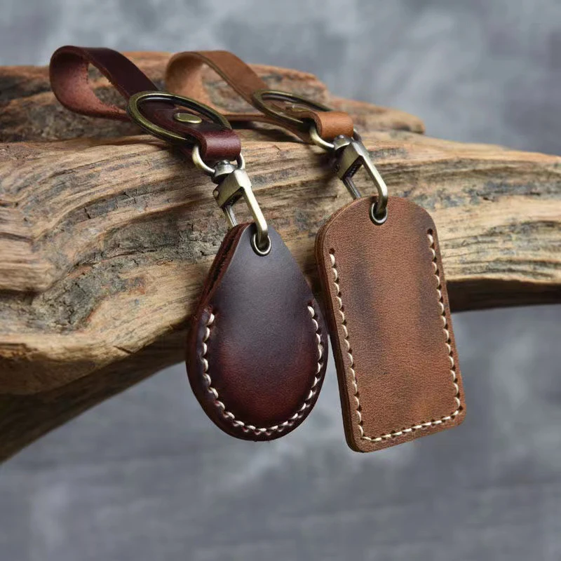 Vintage-Leather-Key-Case-Keychain-Doorlock-Access-Control-Tags-Keyfob ...