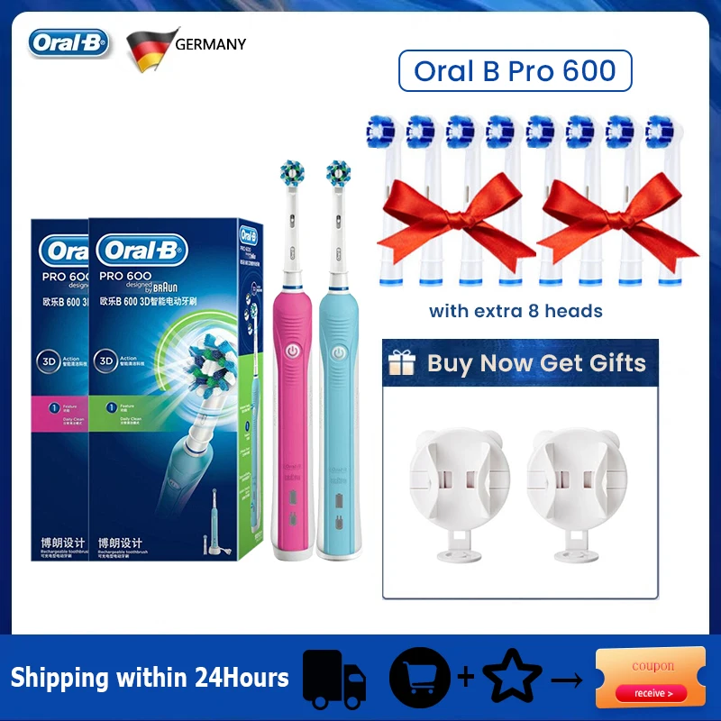 Oral-B-Sonic-Electric-Toothbrush-Pro-600-Plus-3D-Cross-Action-Rotation ...