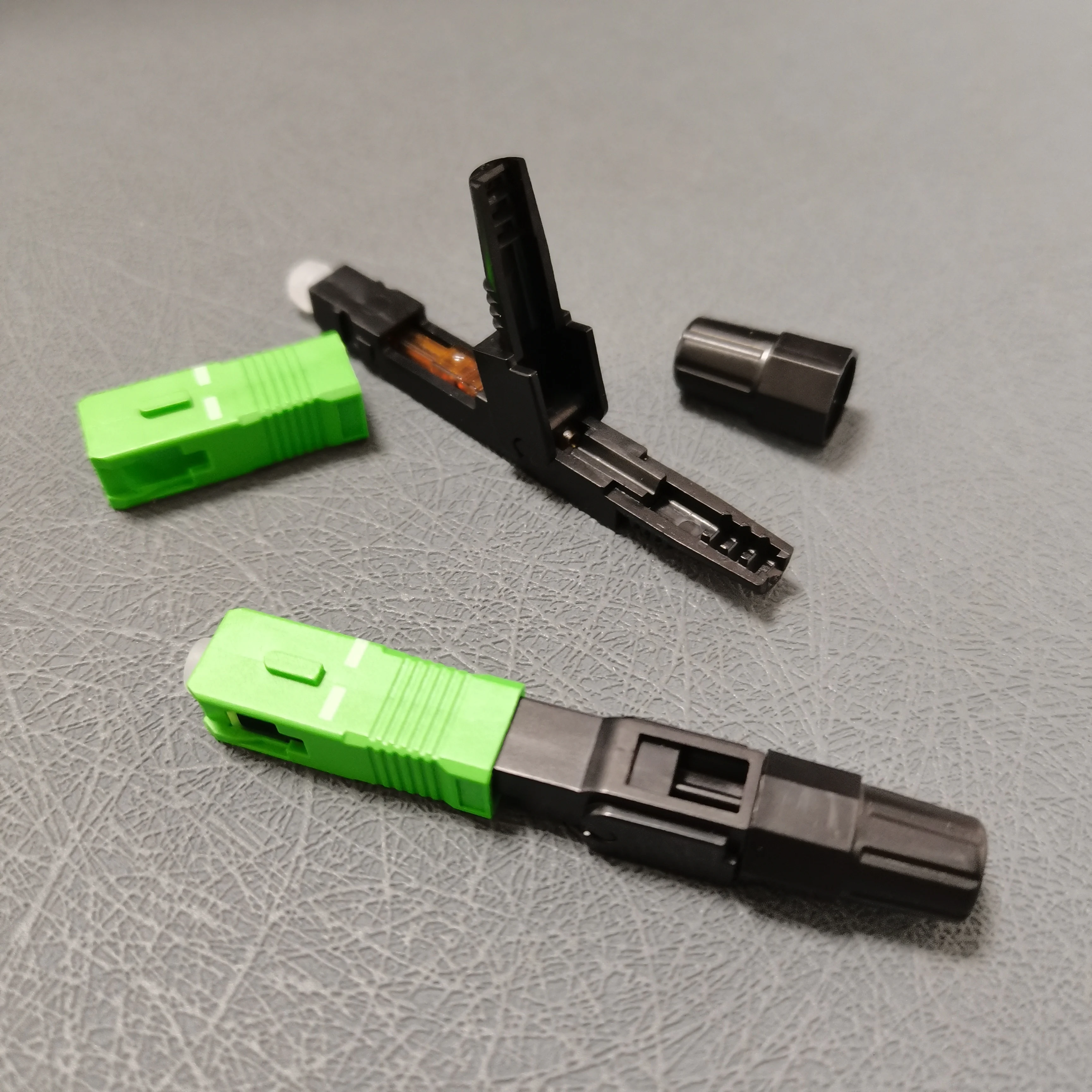 10pcs SC APC Fast Connector Embedded Connector FTTH Tool Cold Fiber Fast Connector SC Fiber ...