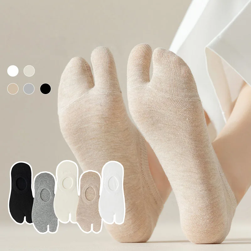 Separate Toe Boat Sock Japanese Style Two Toe Socks Men Women ...