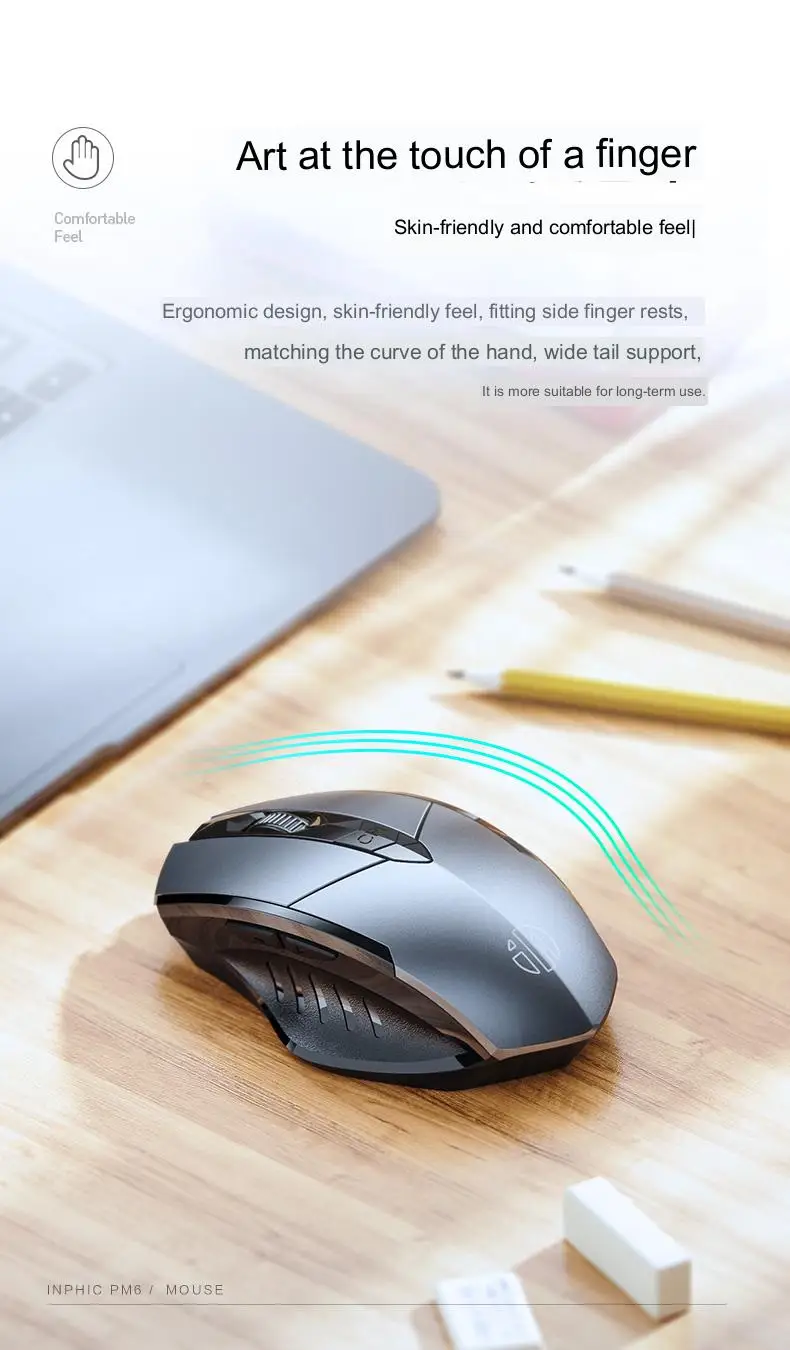 XIAOMI Mouse inalámbrico recargable INPHIC PM6 24G | falabella.com