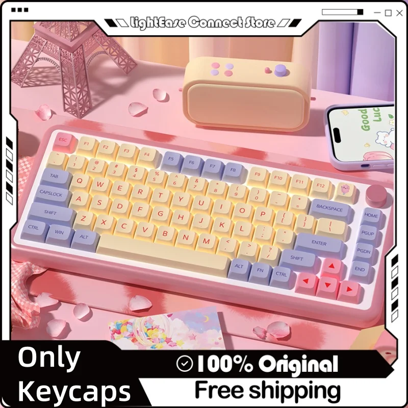 Cotton-Candy-Mechanical-Keyboard-136key-Xda-Pbt-Keycaps-English-Russian ...
