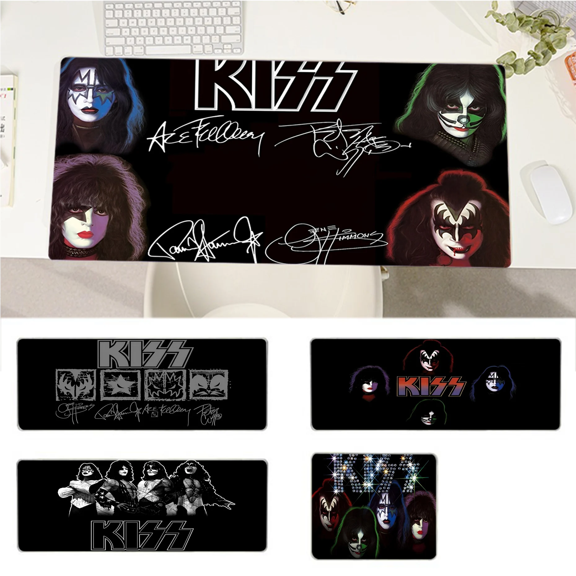 KISS-Band-Mousepad-girl-pad-Keyboards-Mat-Rubber-Gaming-mousepad-Desk ...