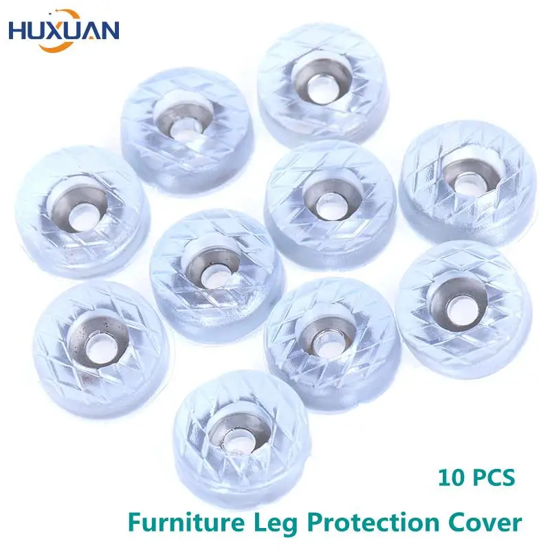 10pcs-Transparent-Furniture-Leg-Protection-Cover-Table-Feet-Pad-Floor ...
