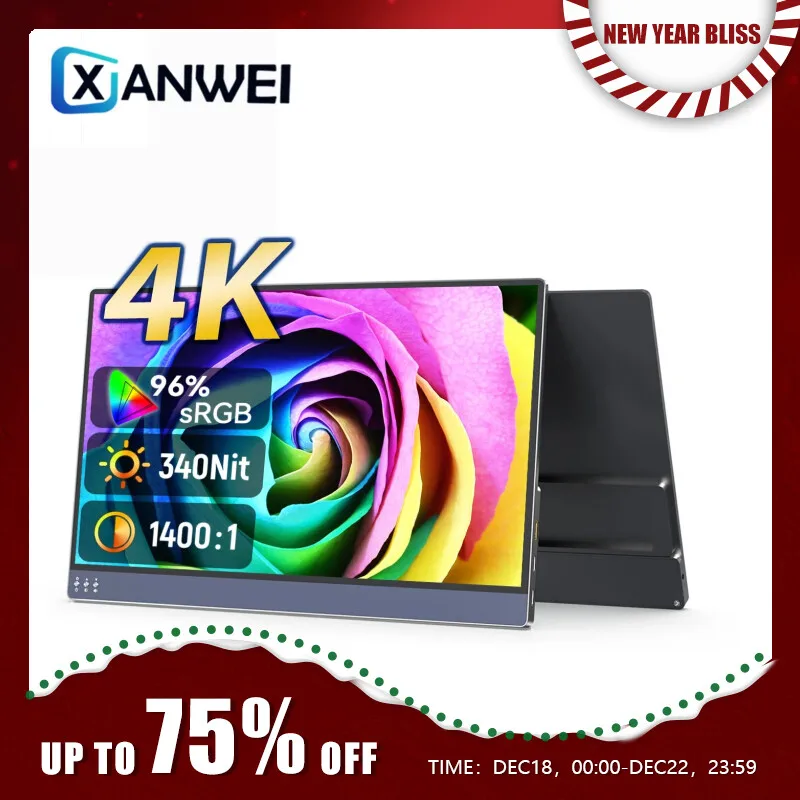 XIANWEI-Portable-Monitor-13-3-Inch-4K-with-Stand-340Nits-Business ...