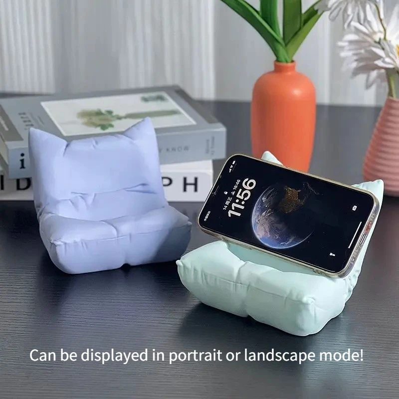 Cute Sofa Chair Phone Holder Stand Bracket with Charger Hole Adjustable ...