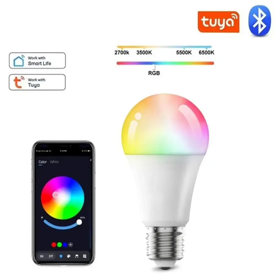 Tuya-9W-Smart-Bulb-Led-Lamp-E27-E14-RGB-Smart-Light-Bulbs-220V-Smart ...