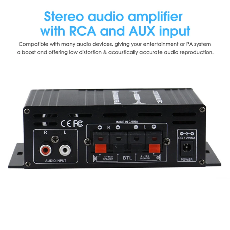 AK280 12V Mini Power Amplifier for Car Digital Sound Amplifiers for ...