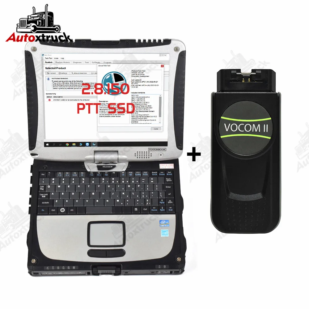 For VOCOM II vocom2 mini 88894200 2.8.150 PTT with CF19 CF 19 Laptop ...