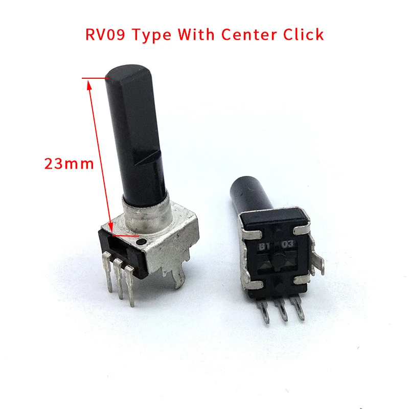5 pcs RV09 type mixer volume sound potentiometer with center click B10K ...