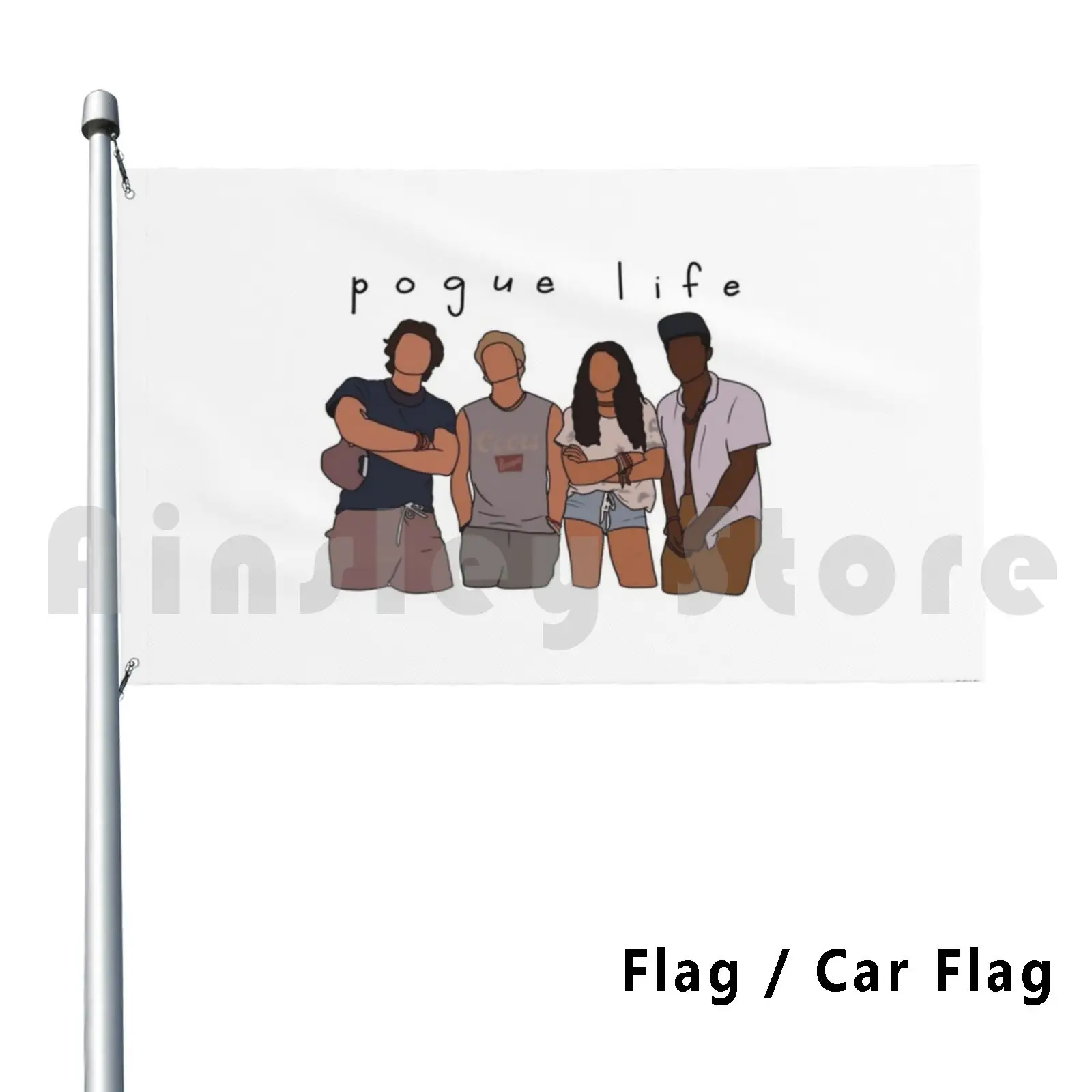 Pogue Life Flag Car Flag Funny Obx Pogue Life Pogue Life Outer Banks ...