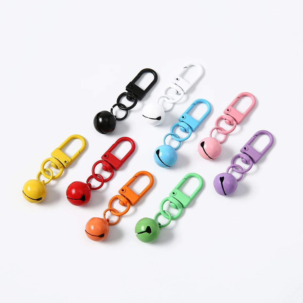 1/2/5/10/20 pcs 17MM colorful alloy bell key chain Backpack Accessories ...