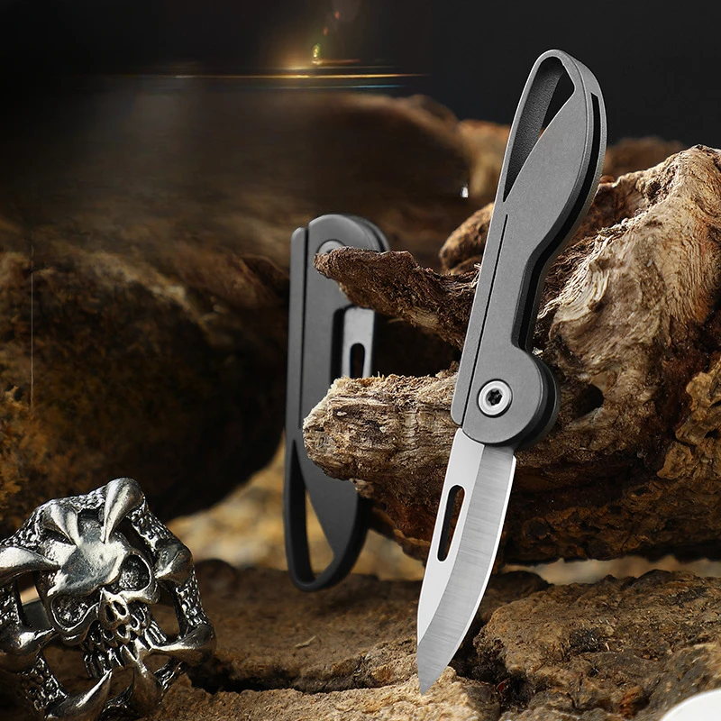 2024new-Titanium-Alloy-Knife-Fan-Folding-Portable-Keychain-Portable ...