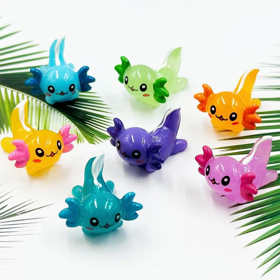 Axolotl Ornament XIANGHO 50Pcs Mini Resin Axolotl Miniature Axolotl ...