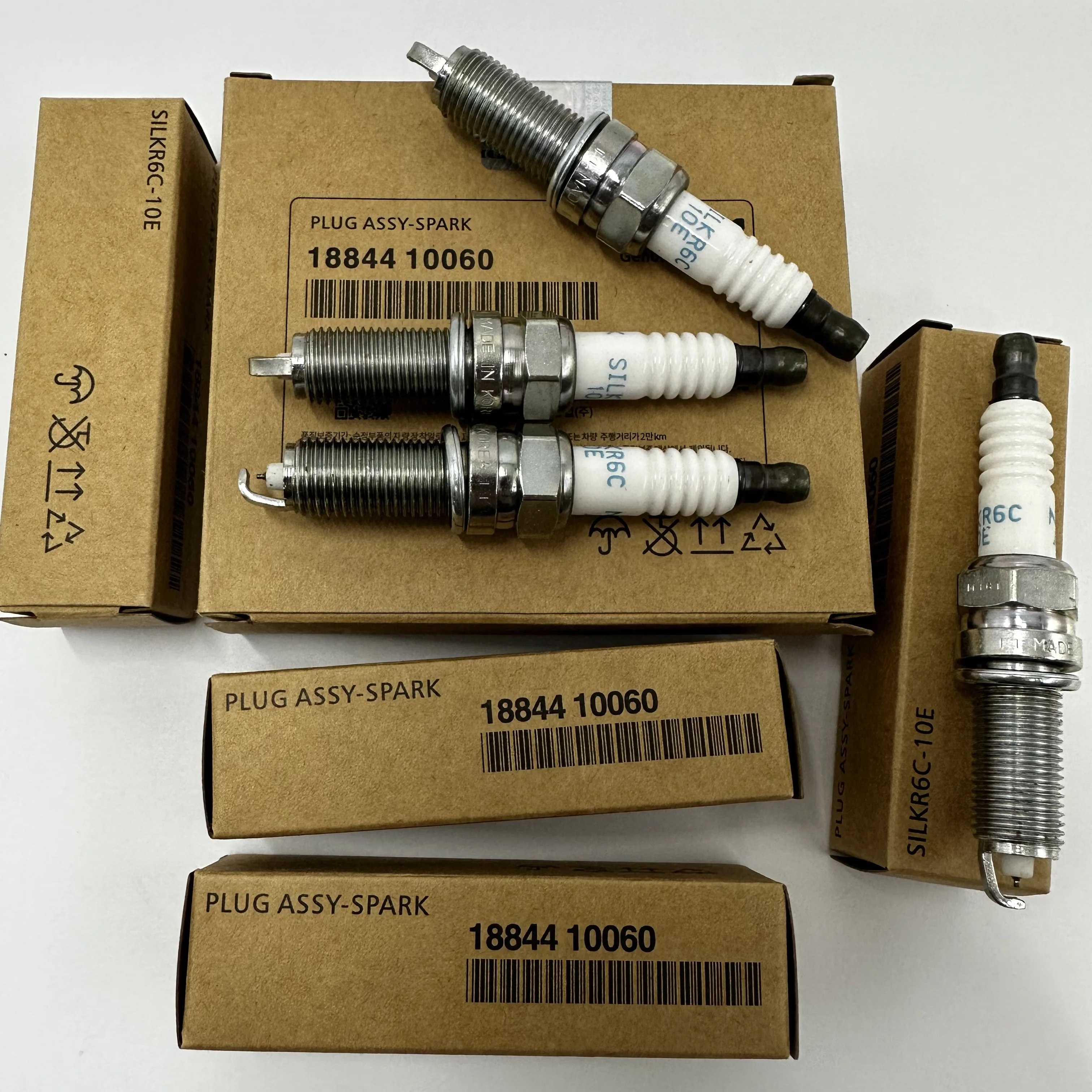 4Pcs-18844-10060-SILKR6C10E-Iridium-Spark-Plug-For-Hyundai-Kia-Morning ...