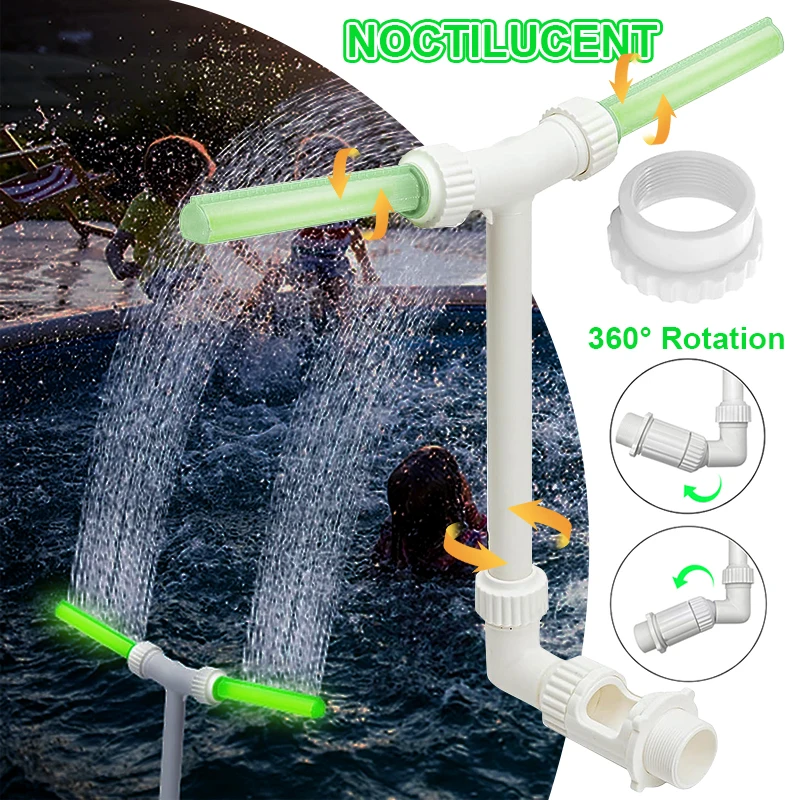 Swimming-Pool-Fountain-Spray-Pool-Waterfall-Fountains-Night-Glowing ...