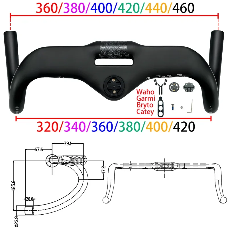 T1000 Carbon Fiber Track Cycling Handle Sprint Match Bicycle Handlebar ...