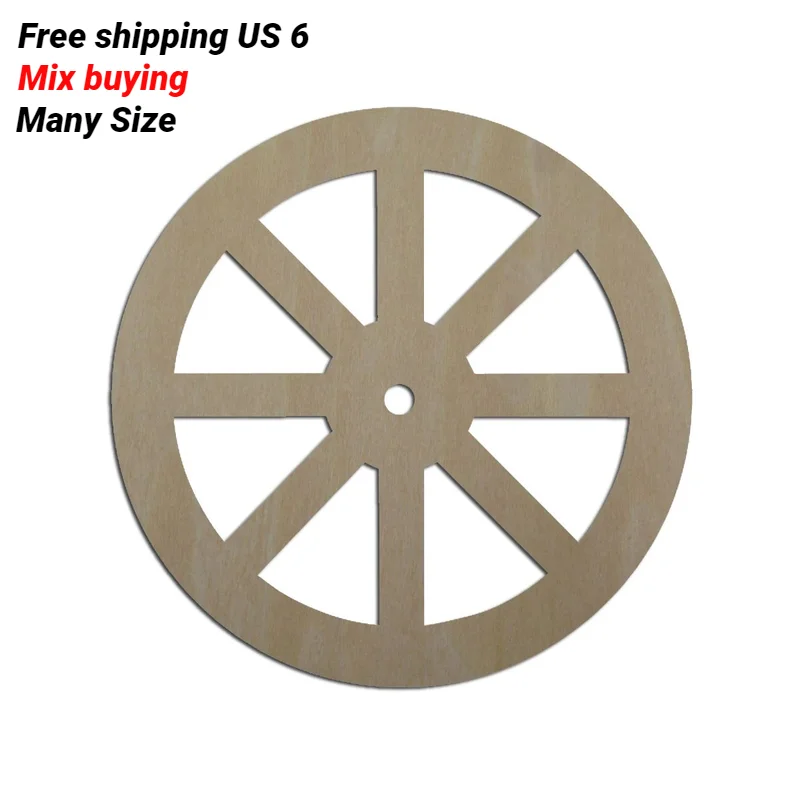 Unfinished-Blanks-Wooden-Wagon-Wheel-Cutout-Wood-Shapes-For ...