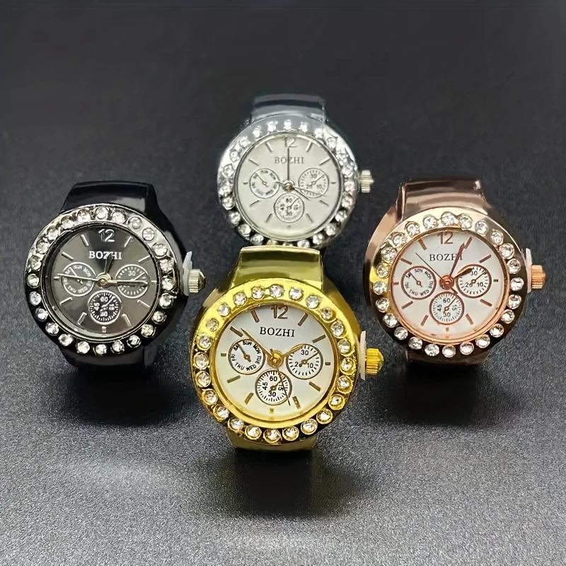 1PC Round Hot selling Ring Watch Exquisite Watchable Time Ring Watch ...