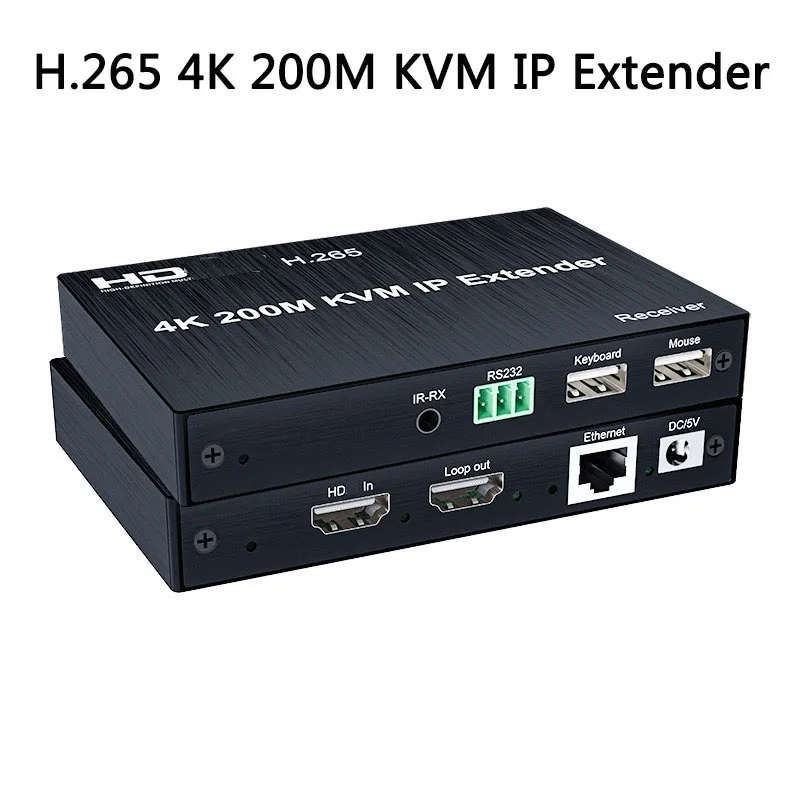 4K-200M-KVM-Extender-over-IP-RJ45-Cat5e-6-for-HDMI-compatible-Matrix ...