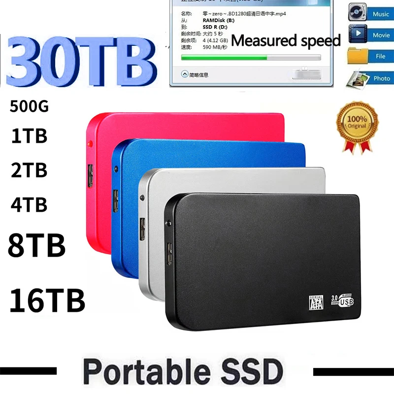1TB Solid State Drive HDD Tragbare Original Externe Festplatte 500GB SSD für PC Laptop Lagerung ...