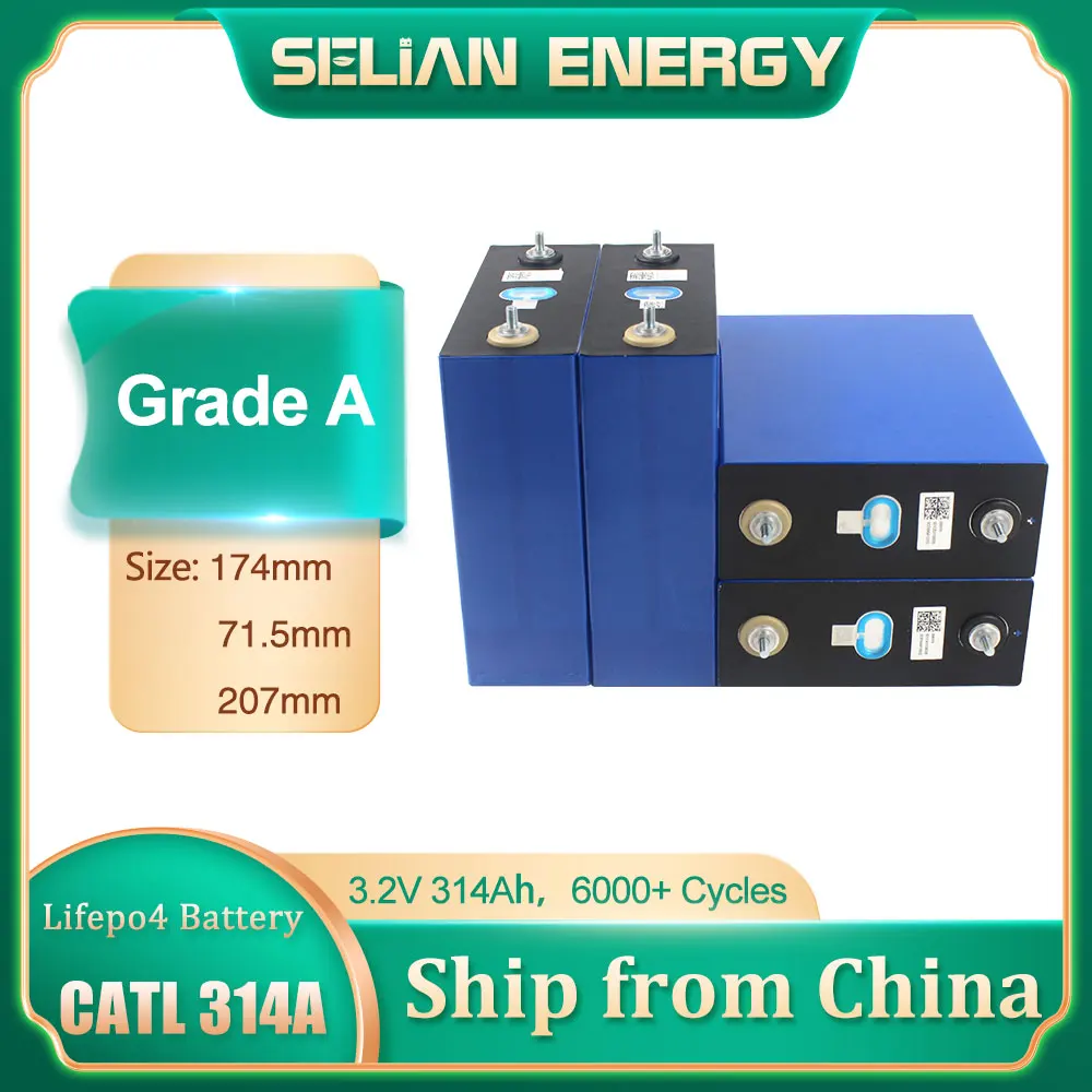 USA/EU Stock Grade A CATL 314AH/330AH Lifepo4 3.2V Rechargeable ...