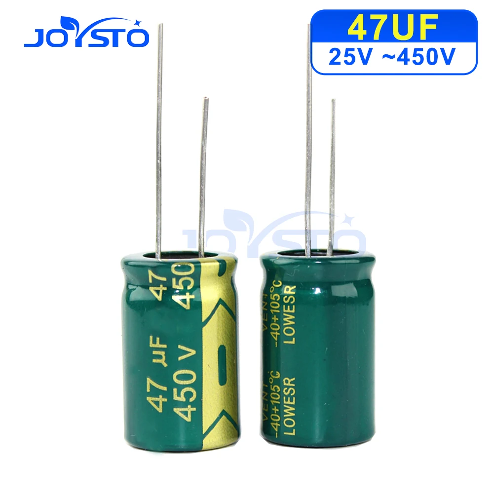 10PCS Aluminum electrolytic capacitor 47UF 25V 35V 50V 63V 100V 160V 200V 250V 400V 450V high ...